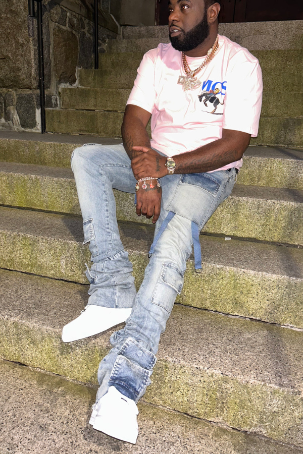 New!! Gunna Light Indigo Stack Jeans